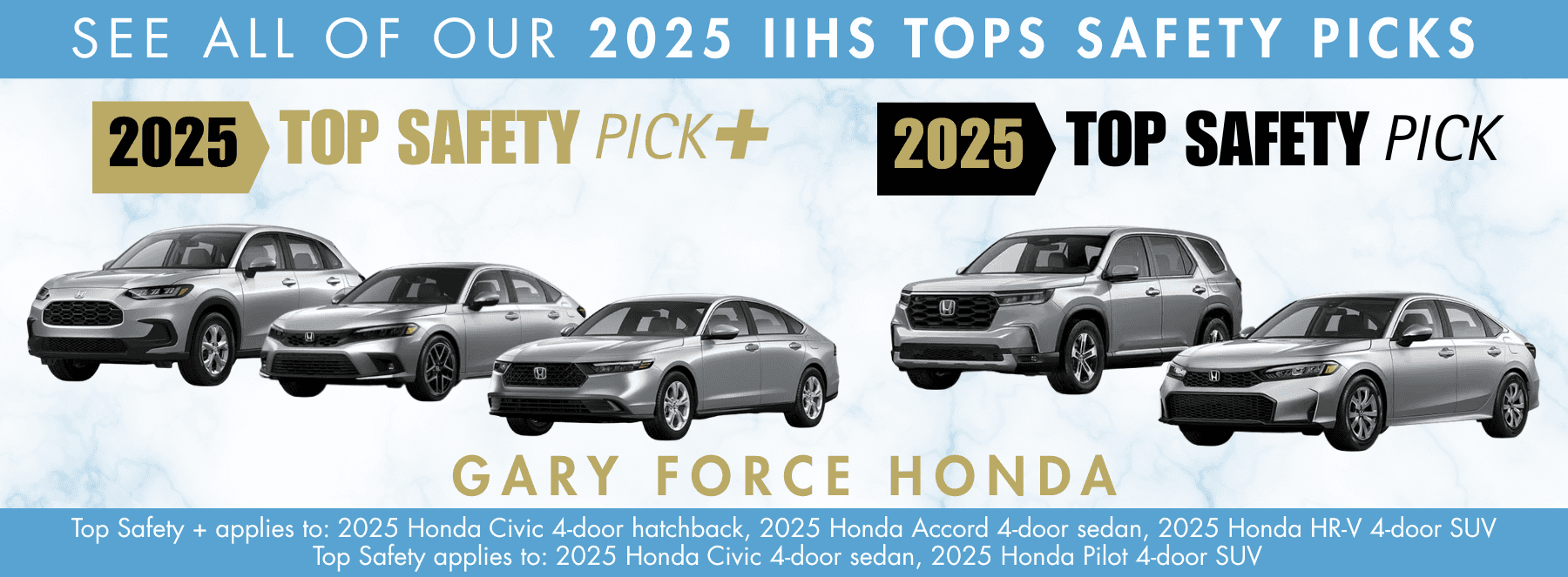 Honda Vehicles With IIHS Top Safety Ratings | Gary Force Honda