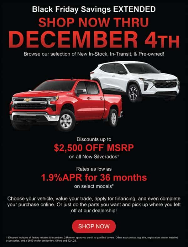 Specials at Modern Chevy of Burlington | Modern Chevrolet of Burlington