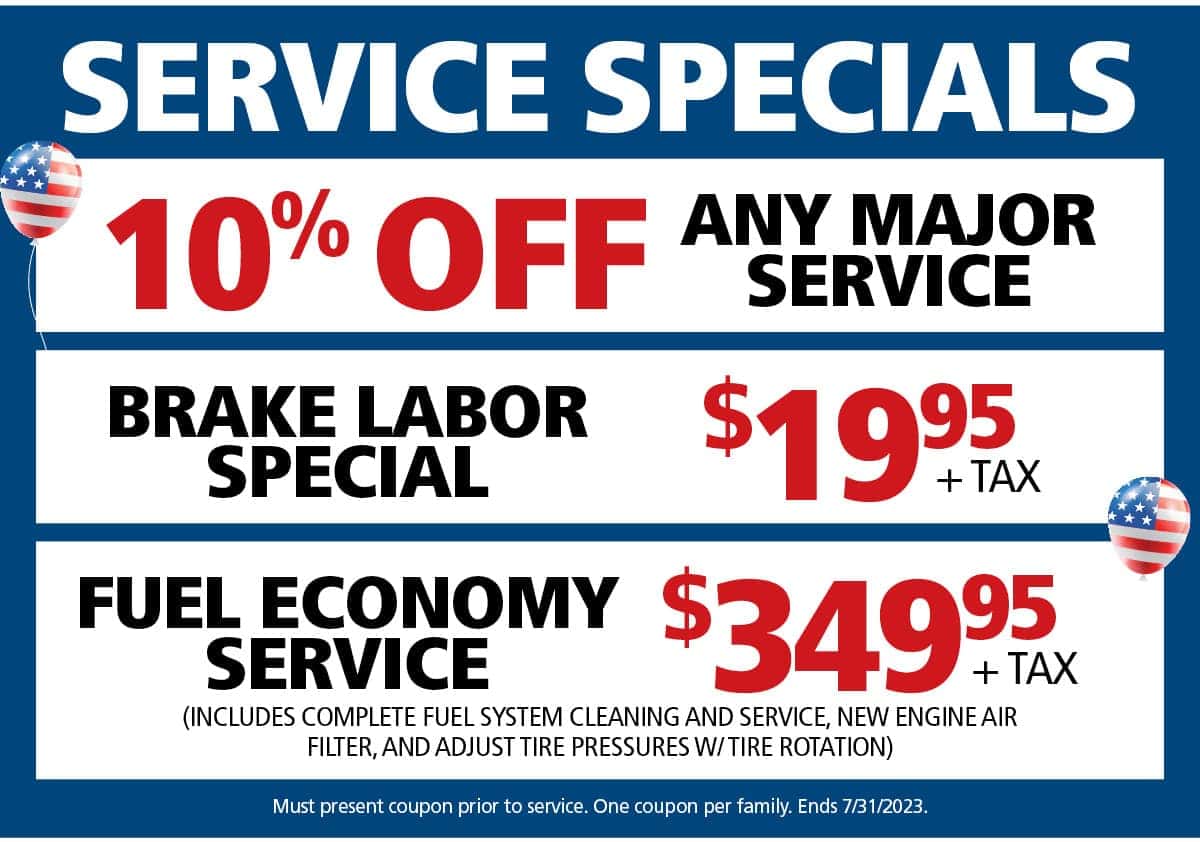 Auto Service Specials | Oil Change Coupon | Car Dealerships