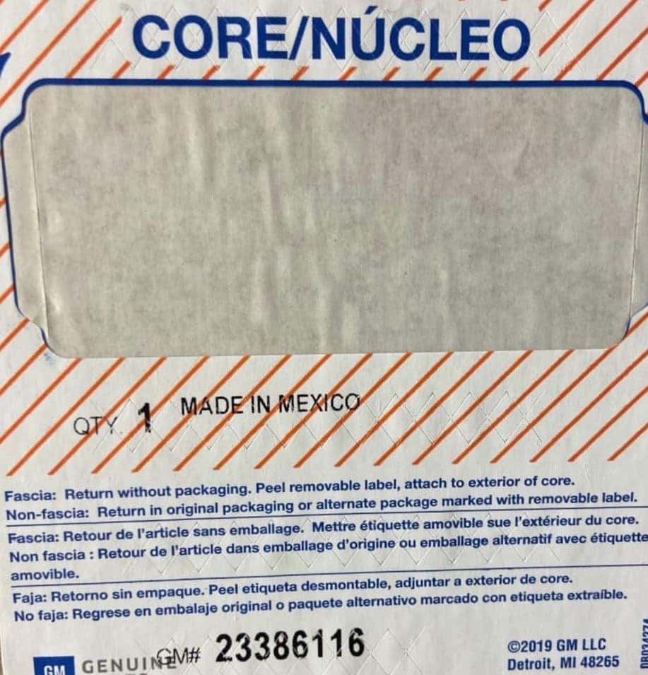 Parts & Core Return Process | Suburban GM Parts